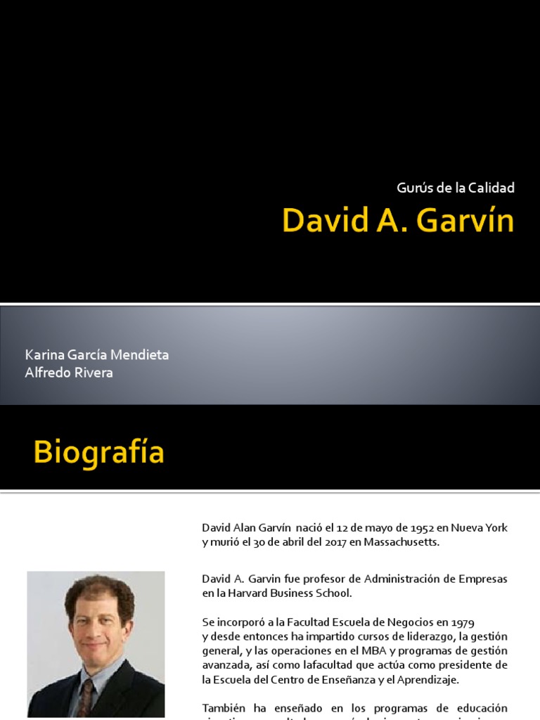 Las 8 Dimensiones de Calidad de Garvin | PDF | Ingeniería de ...