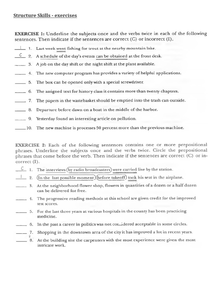 Structure Exercises | PDF