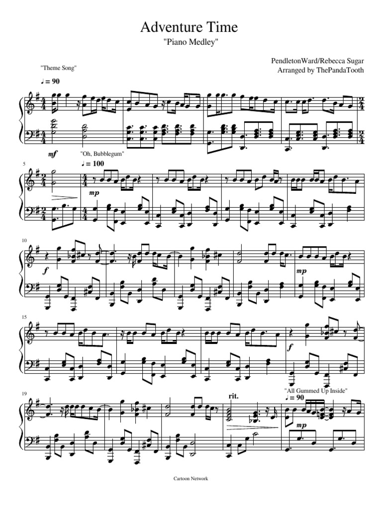 Adventure Time - Piano Medley | PDF