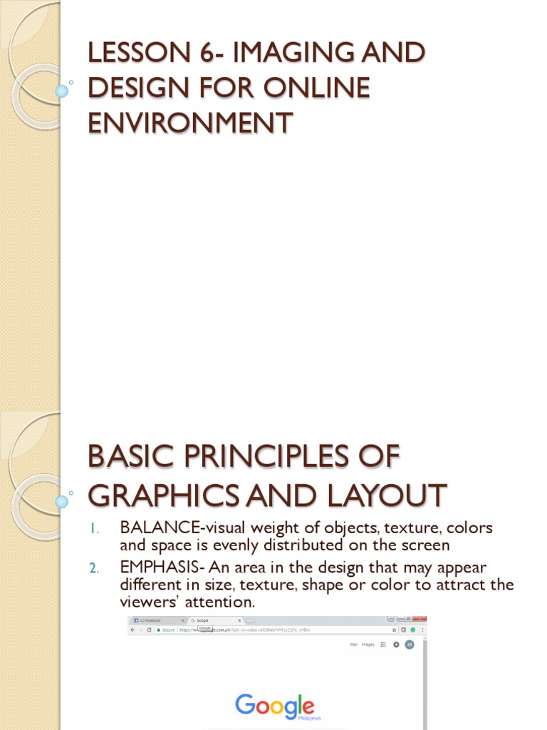 Lesson 6 - Imaging and Design For Online Environment | PDF ...