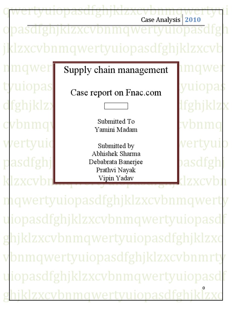 Supply Chain Management: Case Analysis | PDF | Discounts And Allowances ...