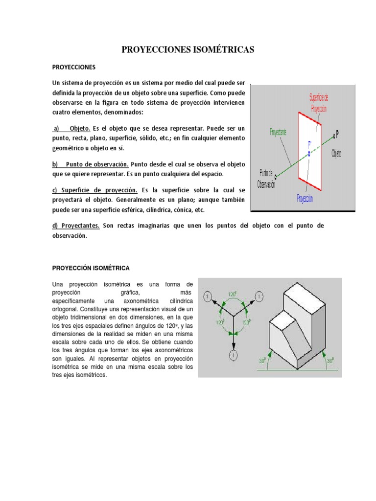 Proyecciones Isometricas | PDF | Geometria clasica | Enseñanza de ...