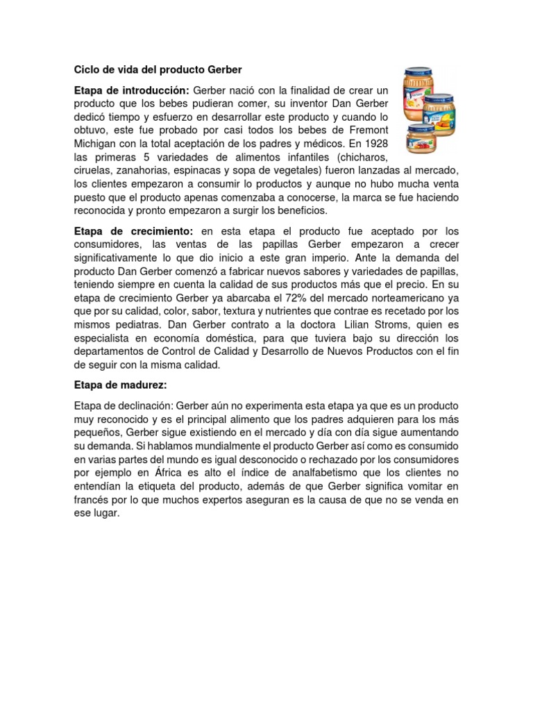 Etapas del Ciclo de Vida de Gerber | PDF | Estilo de vida