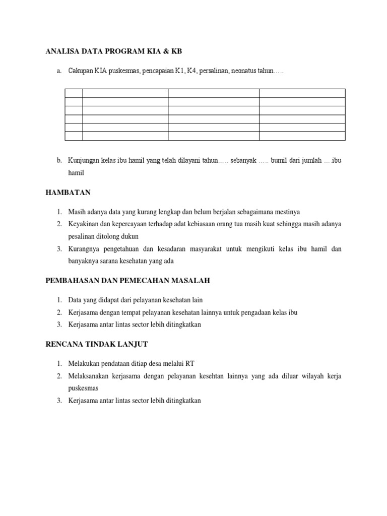 Analisa Data Program Kia | PDF
