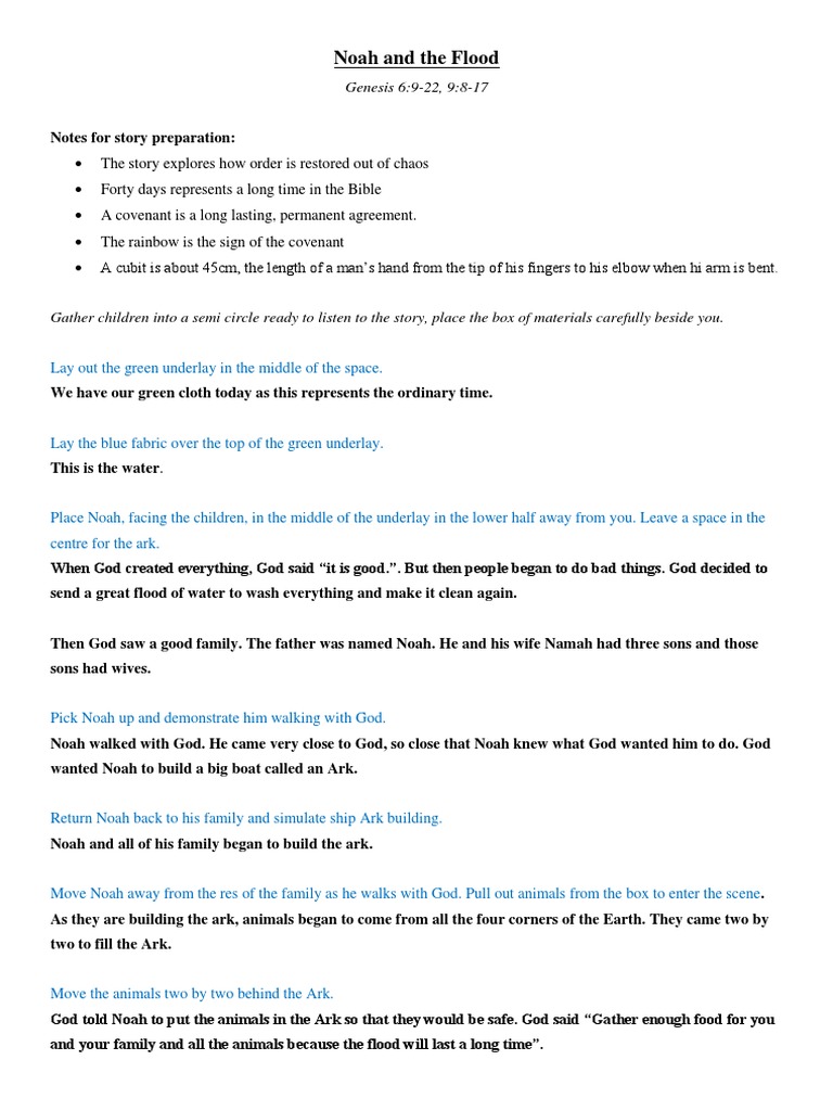 Noah And The Flood Pdf Noah Genesis Flood Narrative