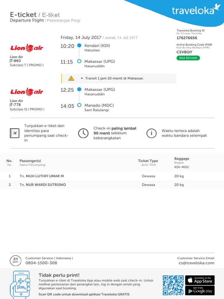 Muhammad Luthfi Kdi Csvbqy MDC Flight Originating | PDF