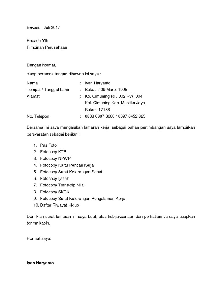 Iyan Haryanto CV | PDF | Karier & Perkembangan