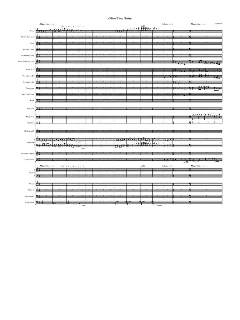 Olive Tree Suite - Full Score | PDF | Musical Instruments | Music ...
