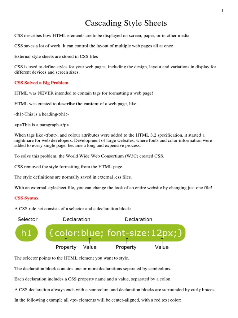 Css | PDF | Cascading Style Sheets | Html