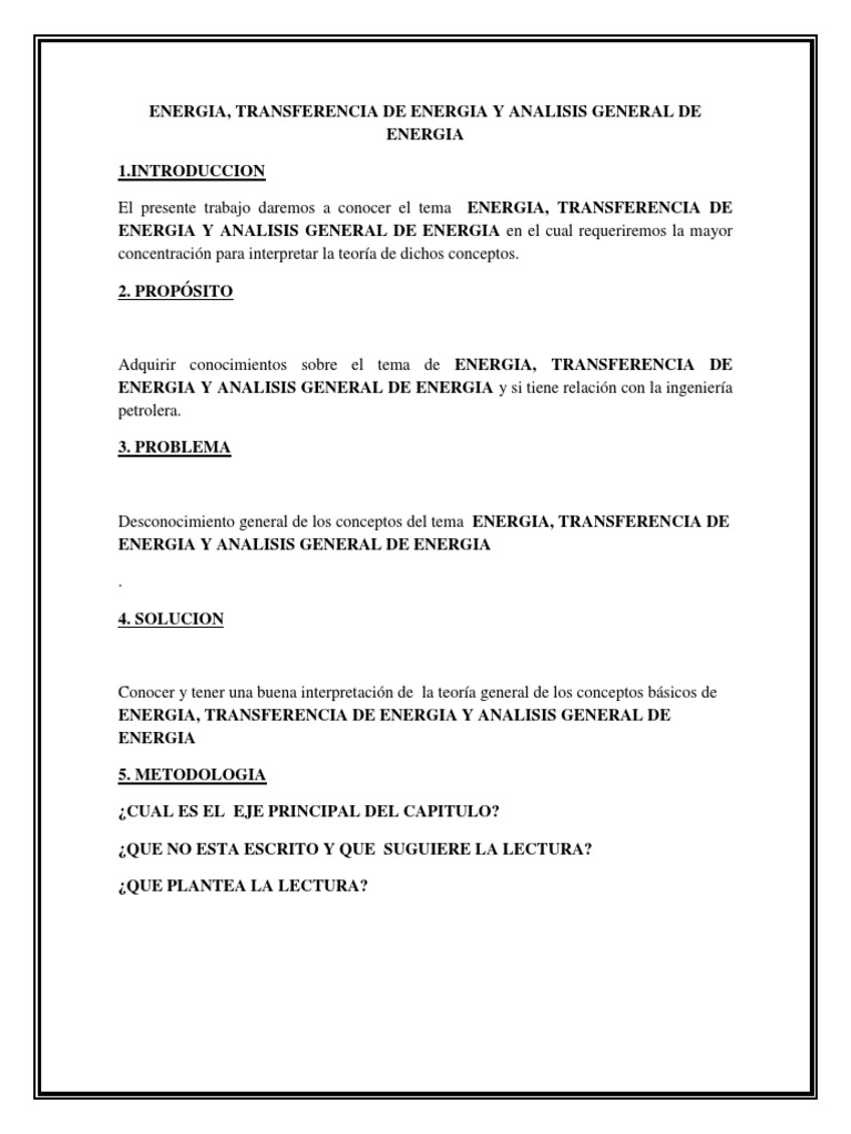 Análisis de Energía y Transferencia | PDF | Calor | Termodinámica