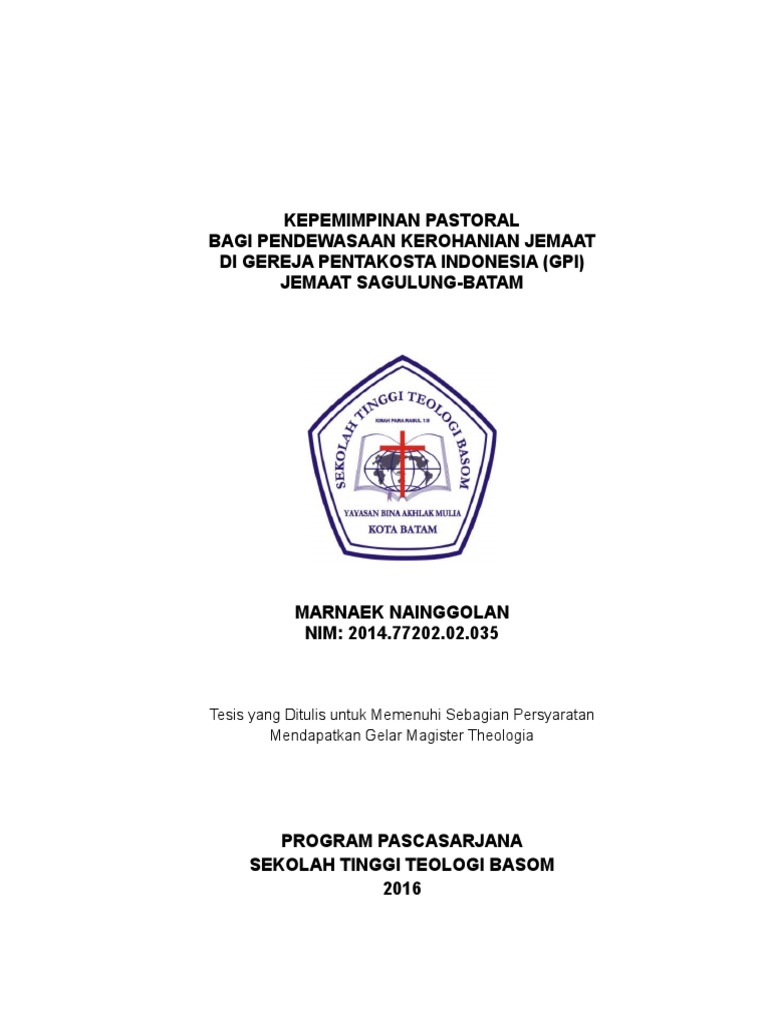 Contoh Format Tesis 2017 | PDF