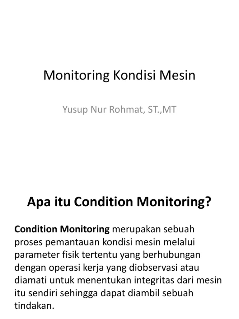 Monitoring Kondisi Mesin | PDF