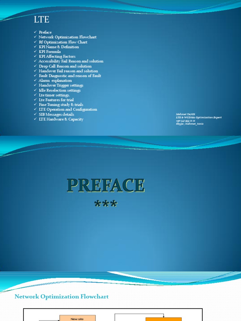 LTE Network Optimization Guide | PDF | Bandwidth (Signal Processing) | Lte (Telecommunication)
