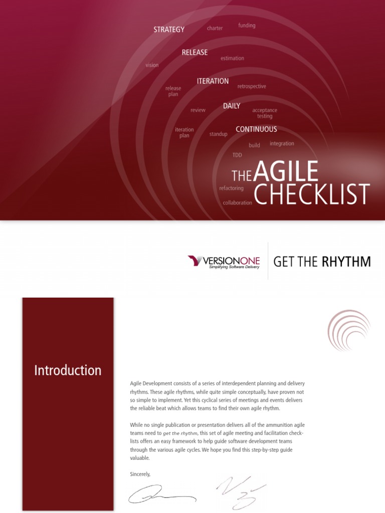 Agile Checklist | PDF | Scrum (Software Development) | Agile Software ...