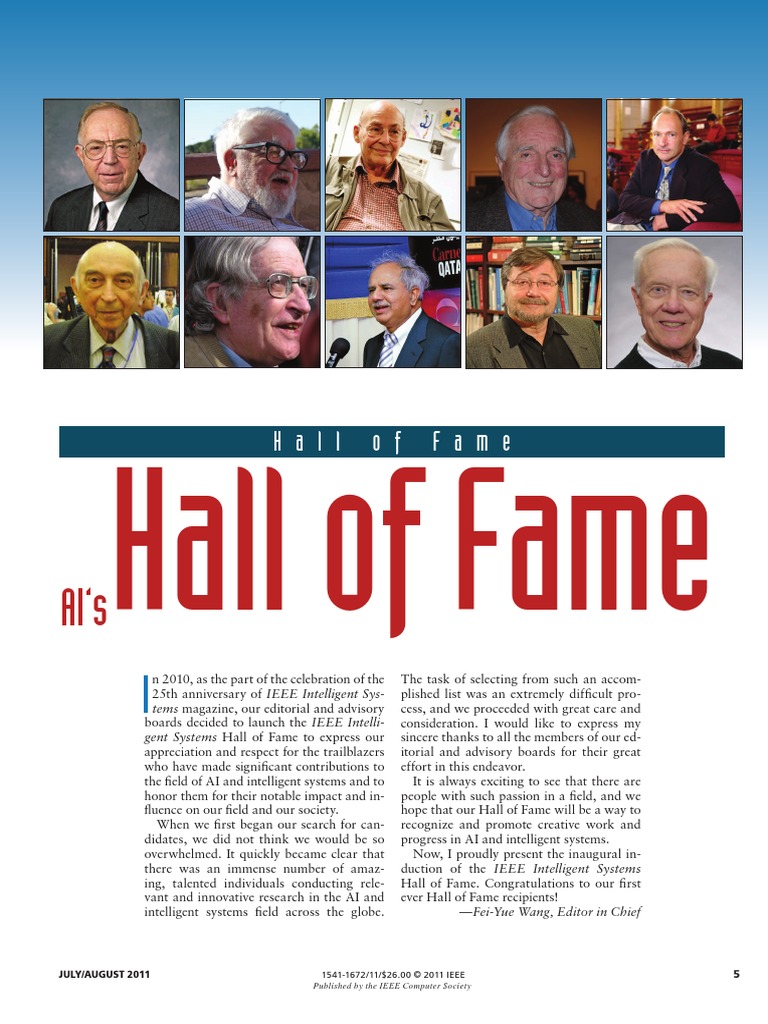2011 IEEE Intelligent Systems - AI Hall of Fame PDF | PDF | Artificial ...