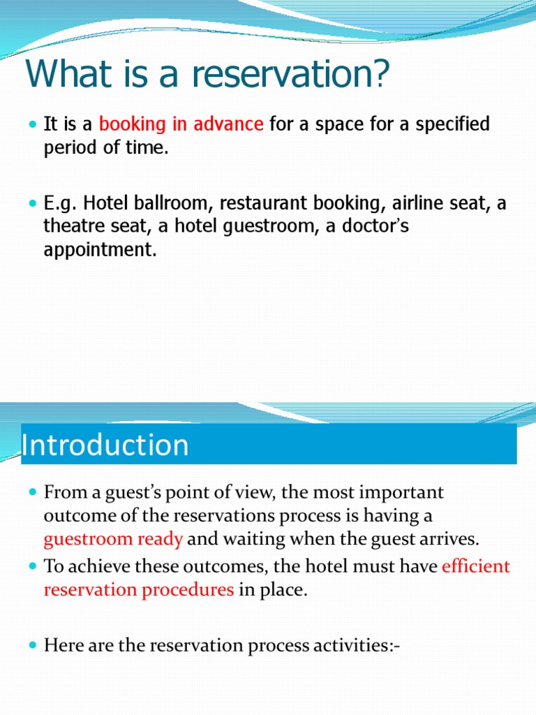 Types of Reservation | Hotel | Travel Agency | Free 30-day Trial | Scribd