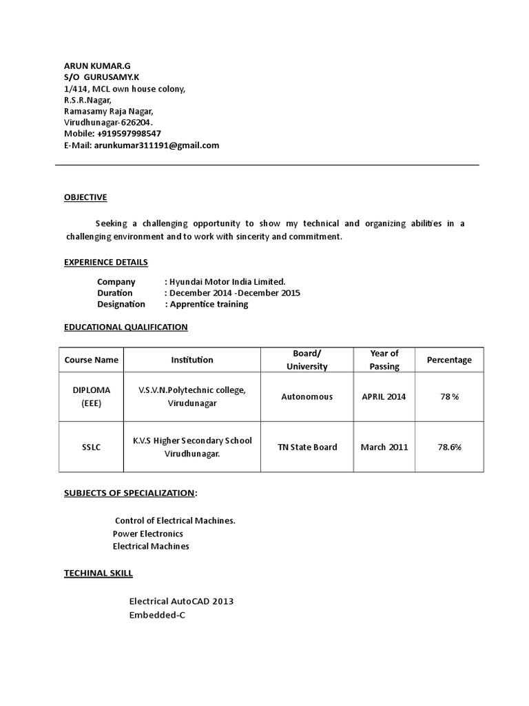 My Resume1 | PDF | Further Education