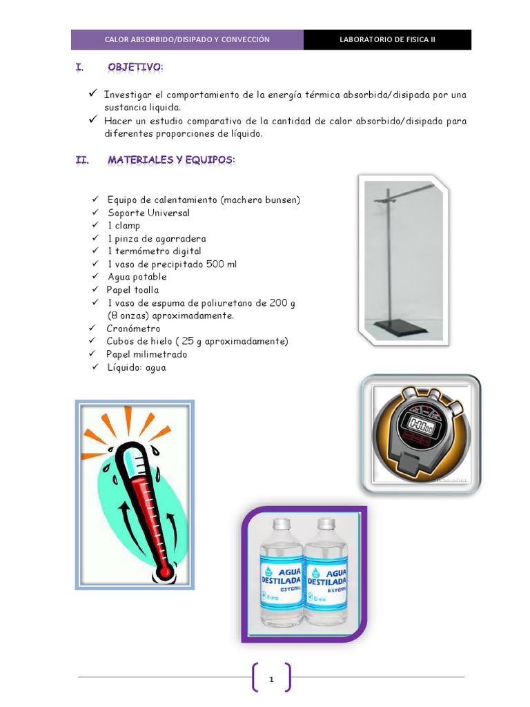Laboratorio 8 CALOR ABSORBIDO DISIPADO Y CONVECCION | PDF | Océanos ...