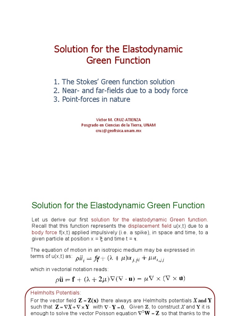 Lecture 5 | PDF | Green's Function | Wave Equation