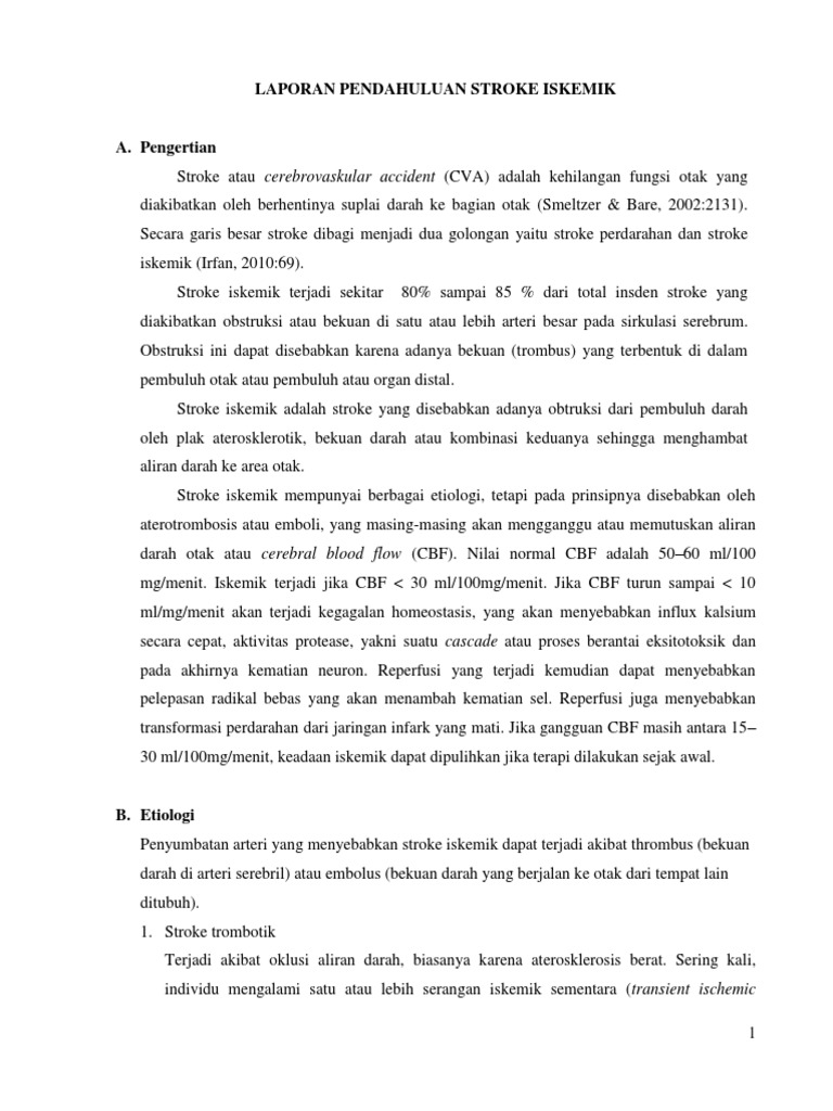 LP Stroke Iskemik | PDF