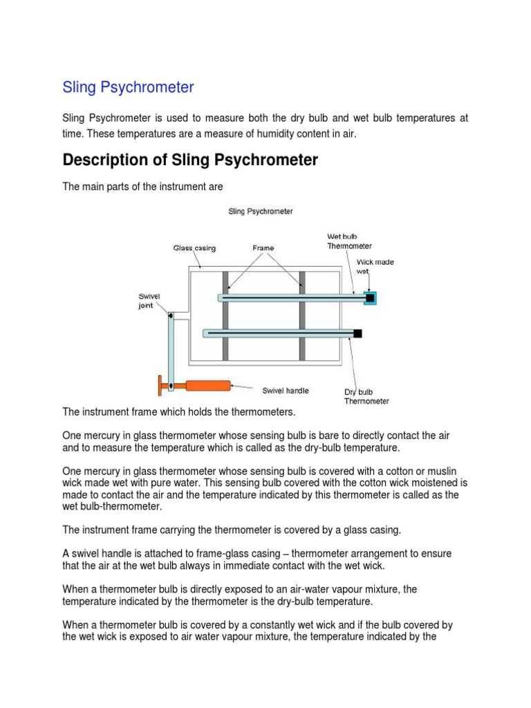 Sling Psychrometer | PDF | Atmospheric Thermodynamics | Physical Quantities