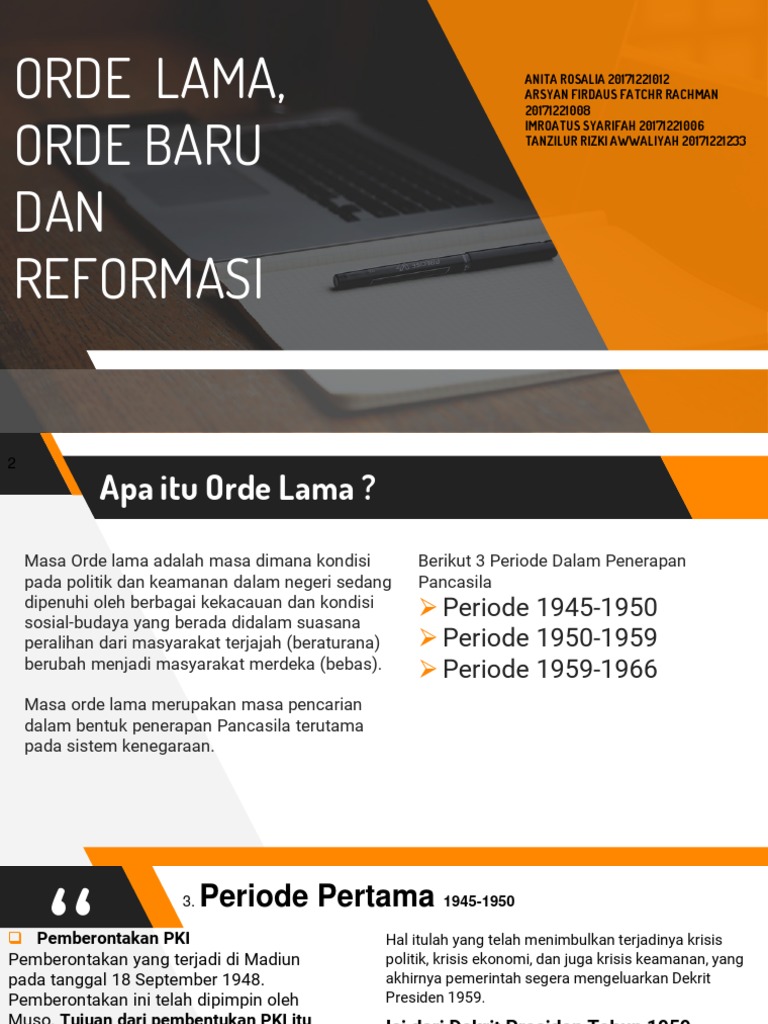Periode Orde Lama Orde Baru | PDF