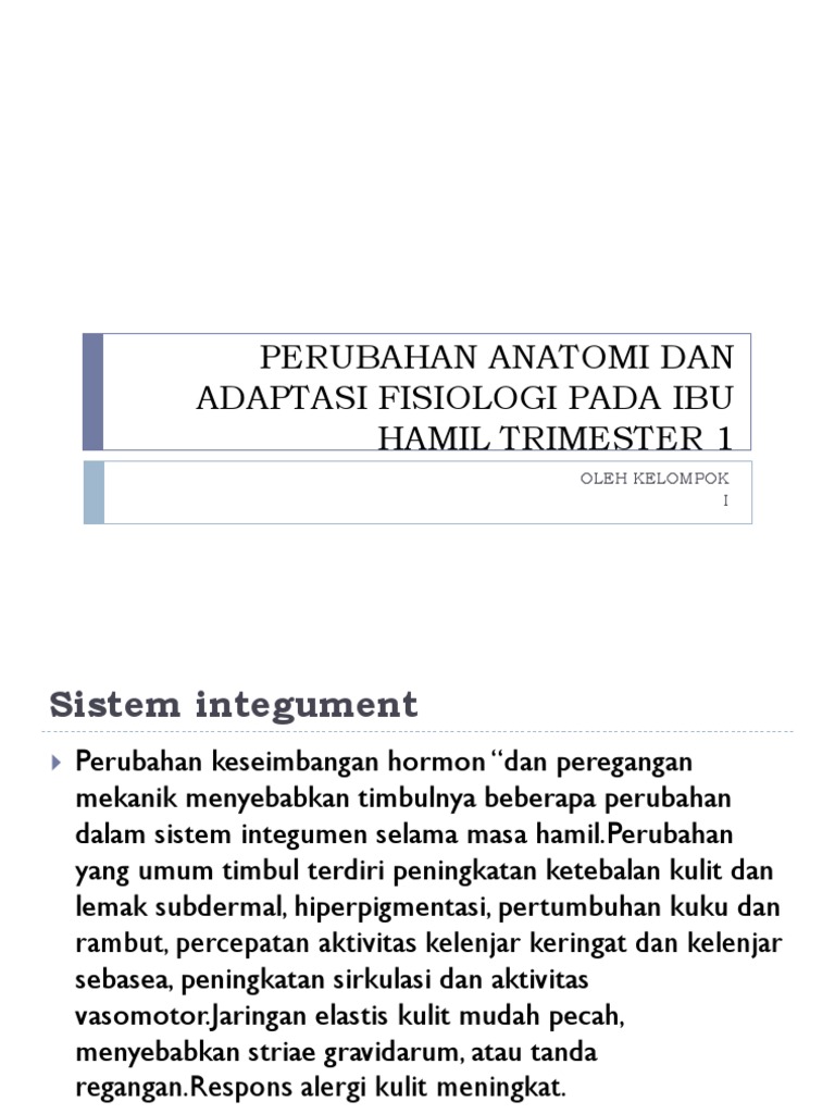 Perubahan Anatomi Dan Adaptasi Fisiologi Pada Ibu Hamil | PDF