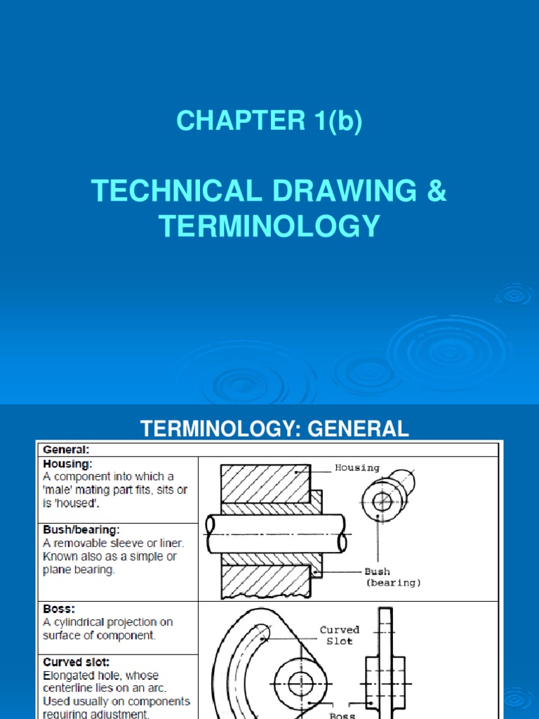 Chap 1-Dwg Terminology | PDF | Screw | Gear