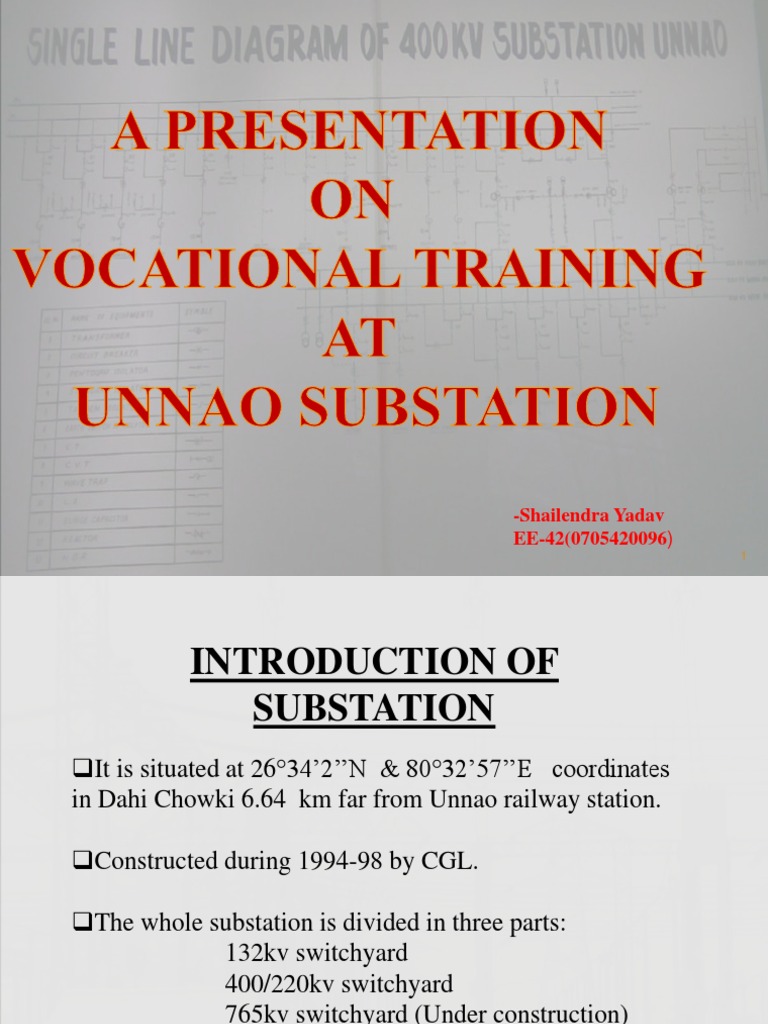 400kv Substation Training Report | PDF | Electrical Substation ...