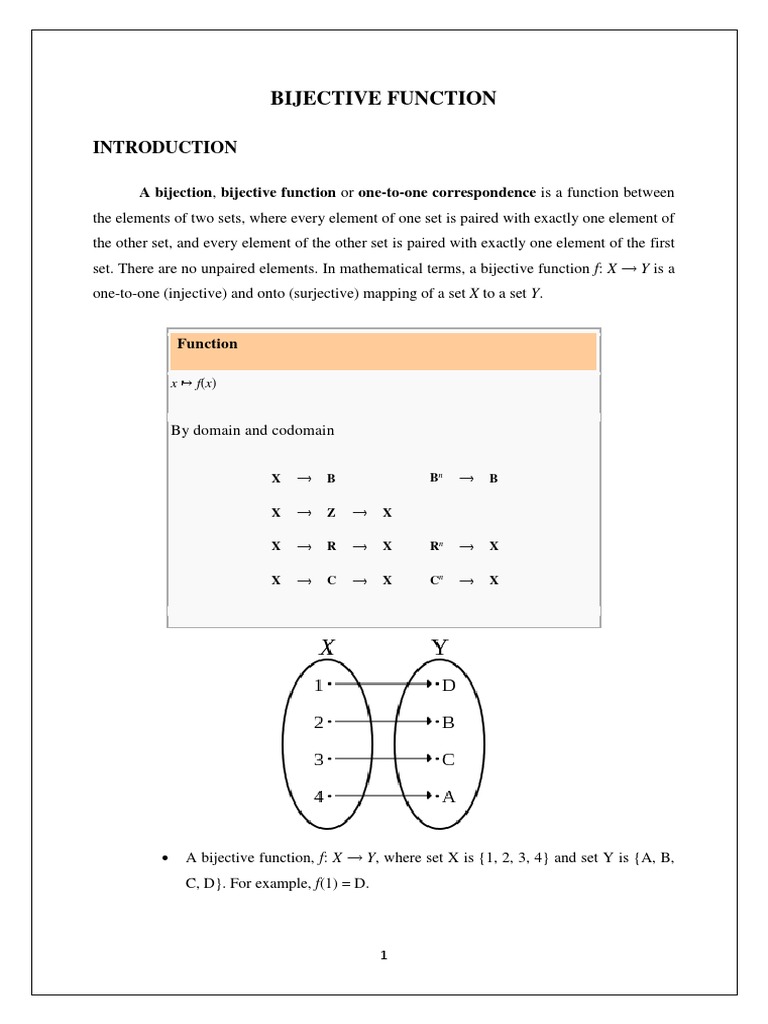 Bijective Function | PDF | Function (Mathematics) | Analysis