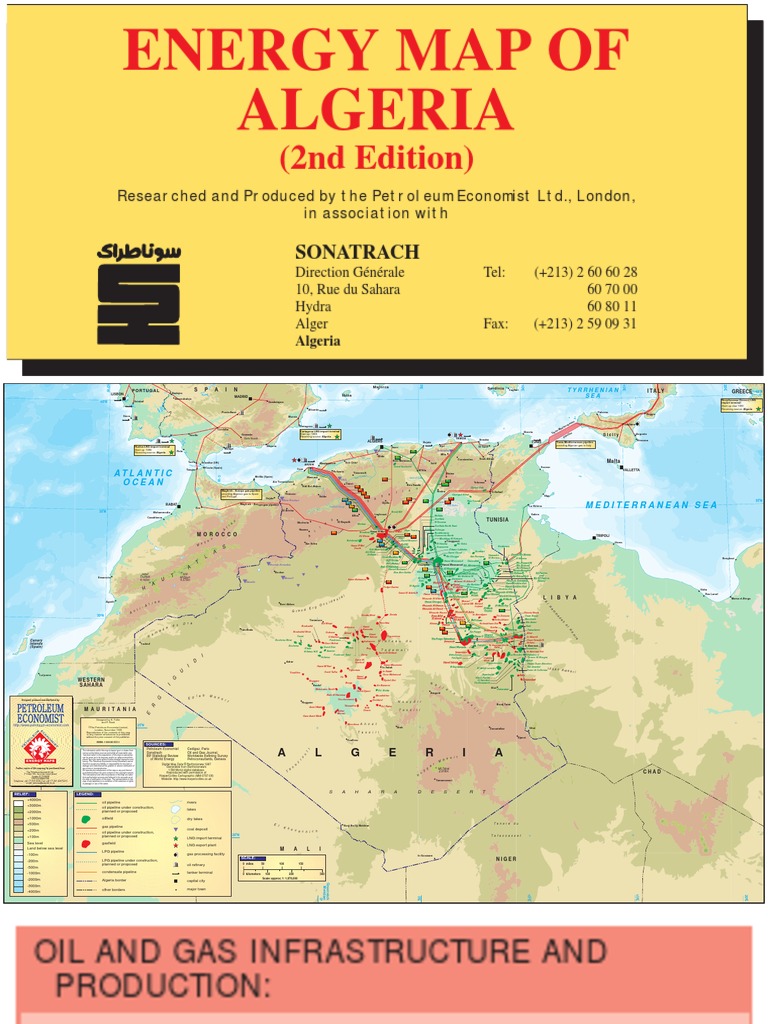 Algeria Energy Map 2d Edition
