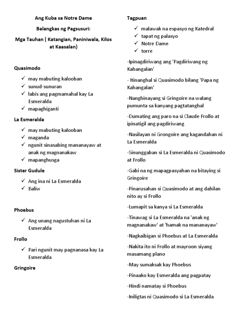 Ang Kuba Sa Notre Dame | PDF