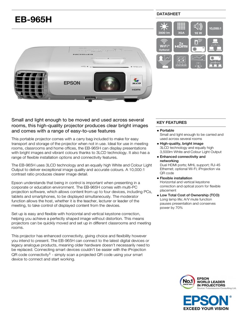 EB 965H Datasheet | PDF | Rgb Color Model | Usb