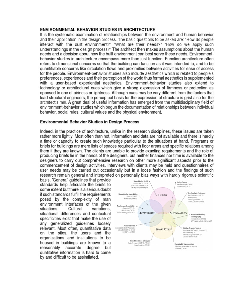 Environmental Behavior Studies in Architecture | Download Free PDF ...