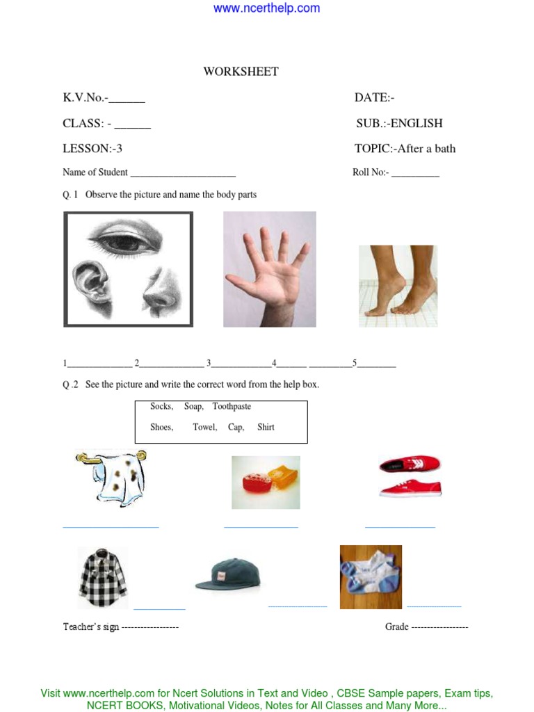 English Question Paper For Class 1 Subject English | PDF | Leisure | Sports