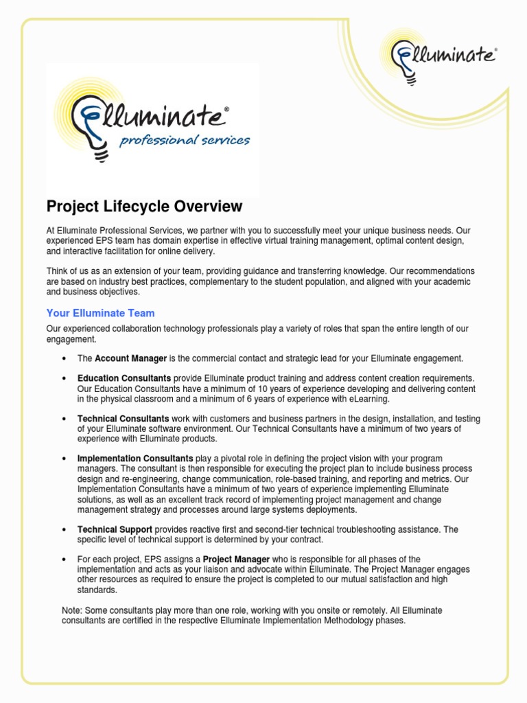 EPS Project Lifecycle PDF | PDF | Project Management | Consultant