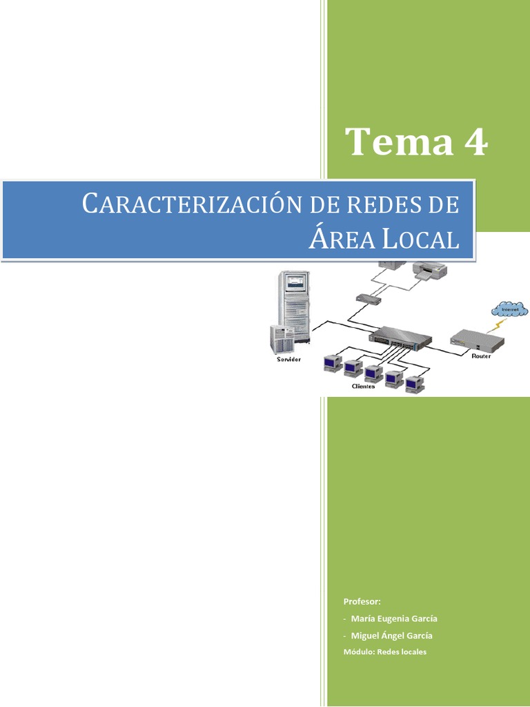 Unidad 4 - Caracterización de Redes de Área Local | PDF | Topología de la red | Red de computadoras