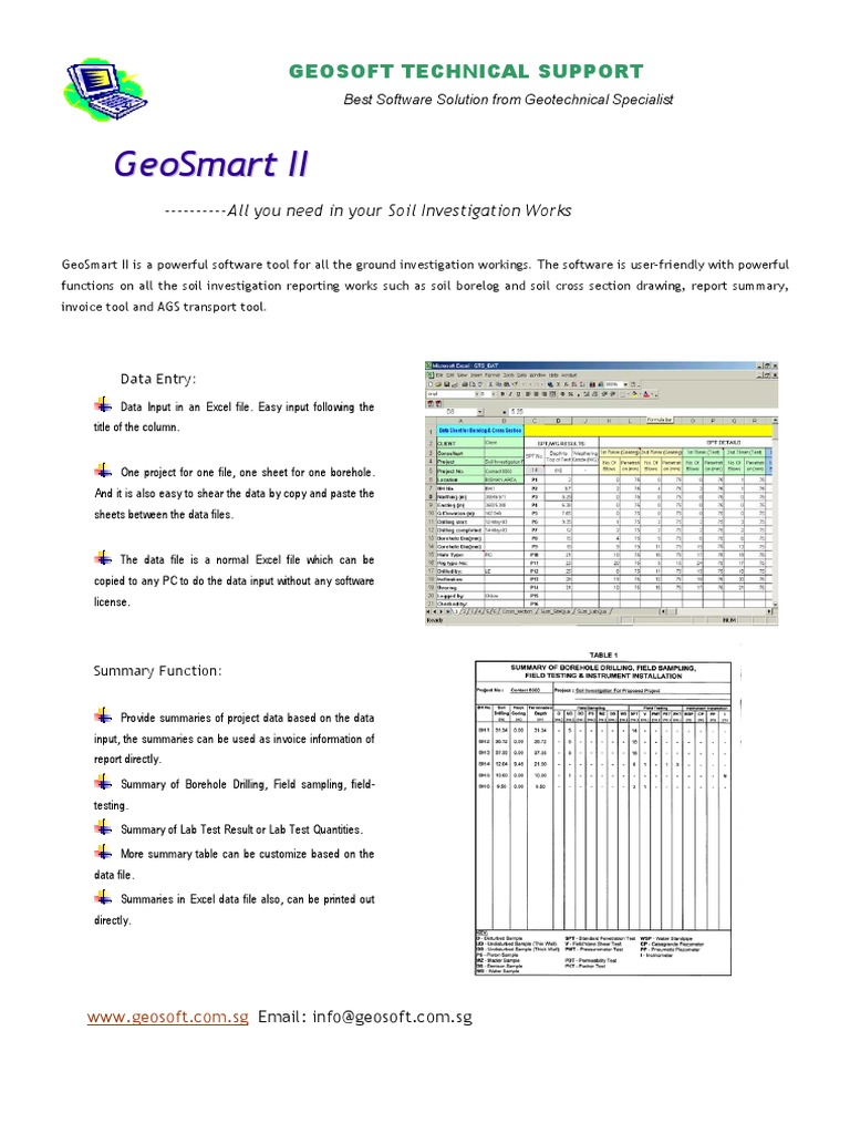 Brochure GTS | PDF | Microsoft Excel | Geotechnical Engineering
