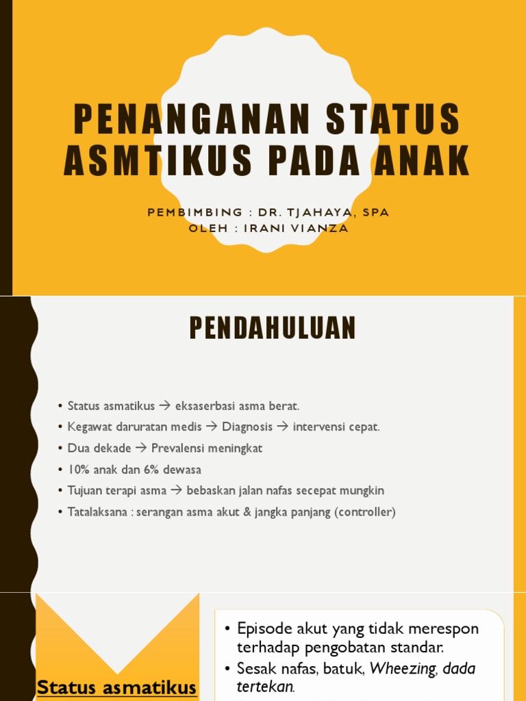 Penanganan Status Asmatikus Anak | PDF