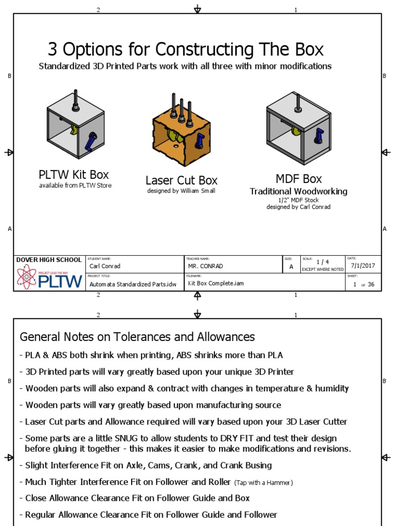 Automata Standardized Parts | PDF | Plywood | Equipment