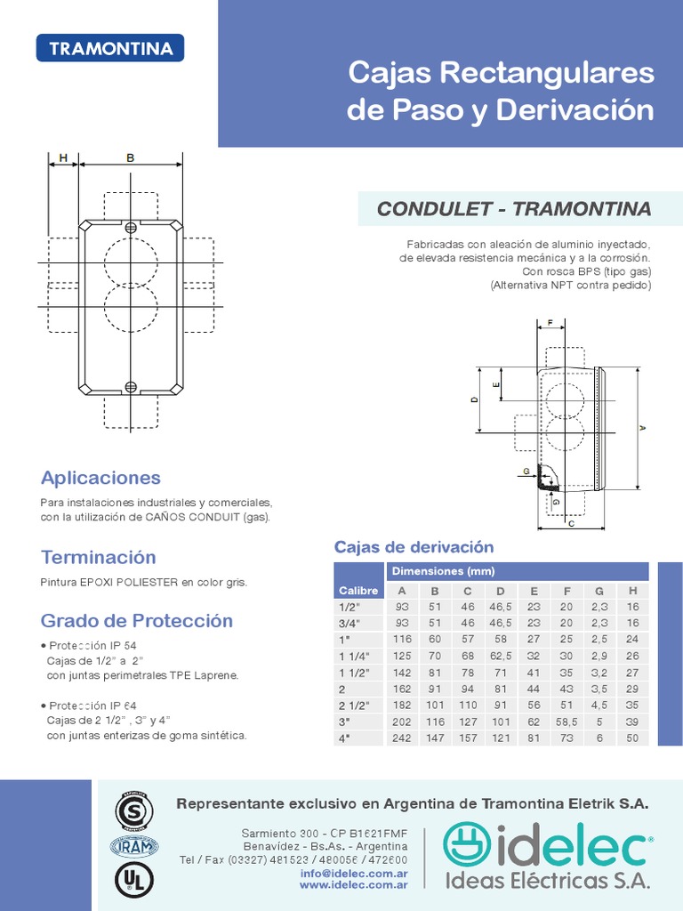 Cajas Condulet Rectangulares | PDF | Rieles | Materiales