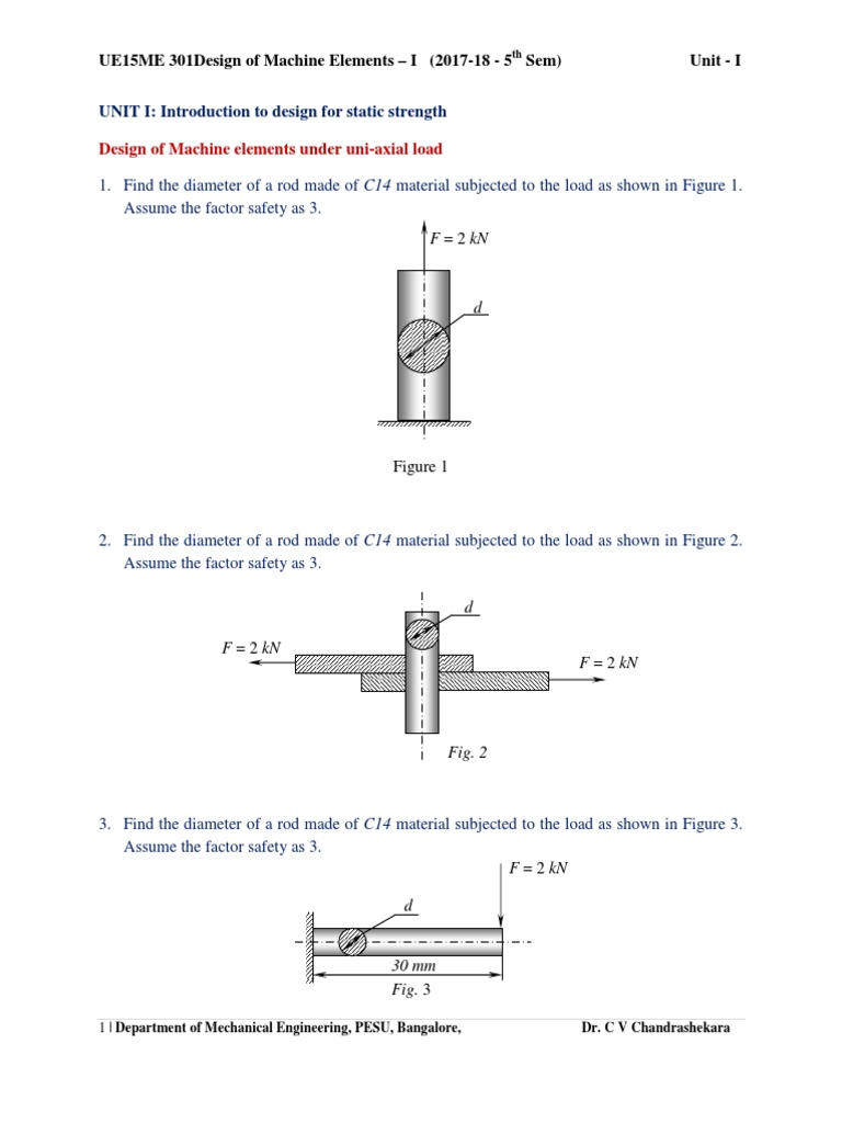 Machine Element Design Principles | PDF | Beam (Structure) | Stress ...