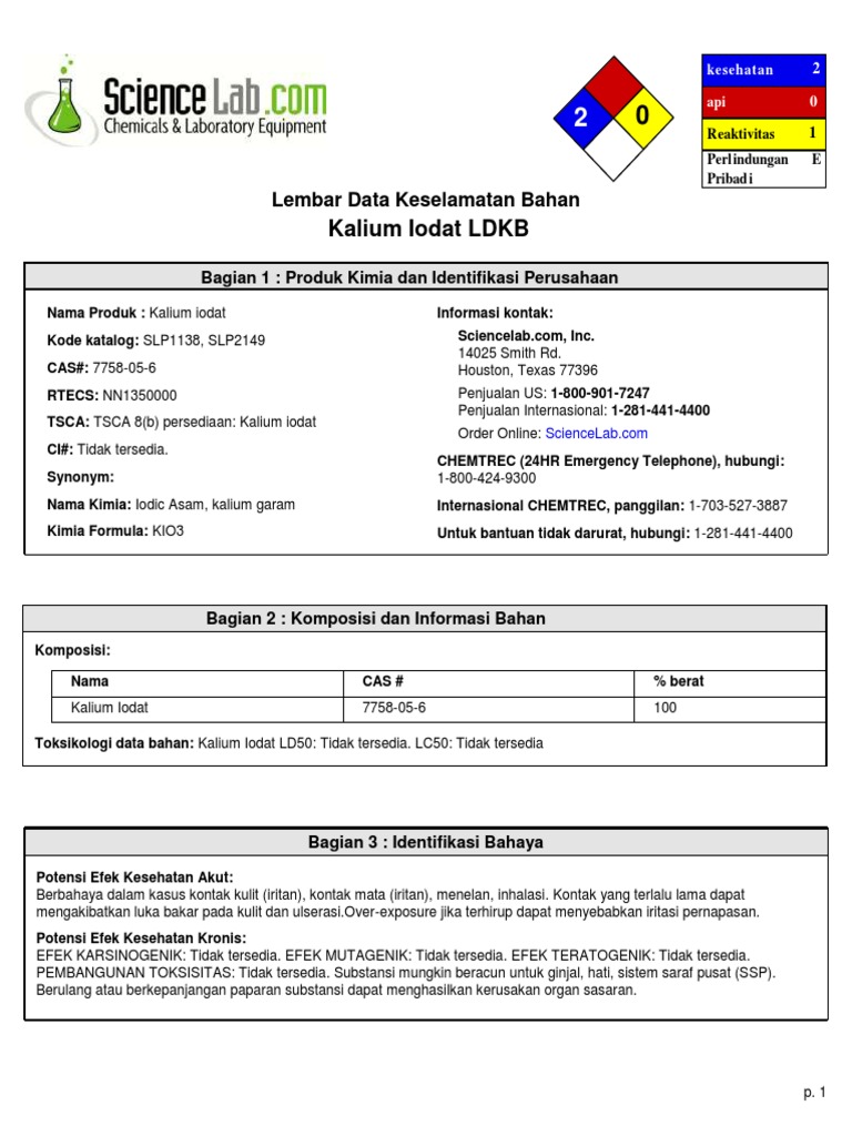 MSDS Annisa Bella Ariescha Fix | PDF