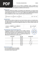 Calculus I Product and Quotient Rule Practice Problems | PDF ...