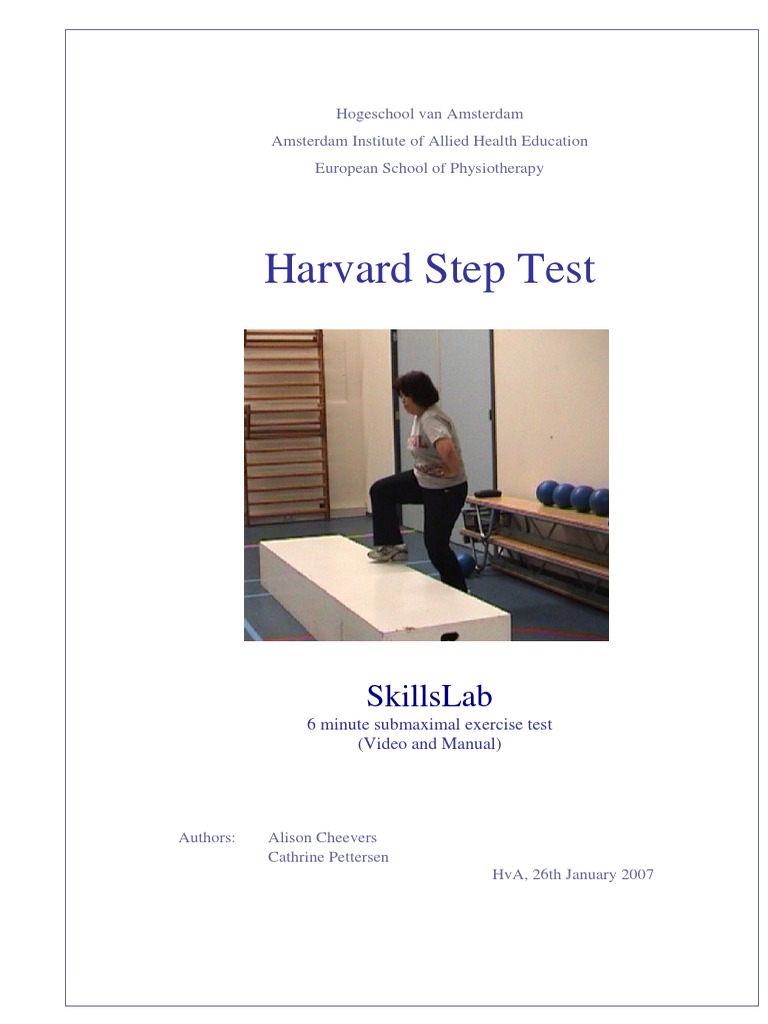 Harvard Step Test Manual and Guidelines | PDF | Heart Rate | Myocardial ...