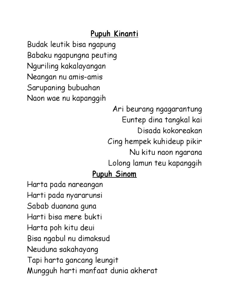 Pupuh Kinanti | PDF