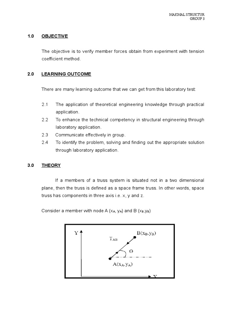 Tension Coefficient Method | PDF | Truss | Force