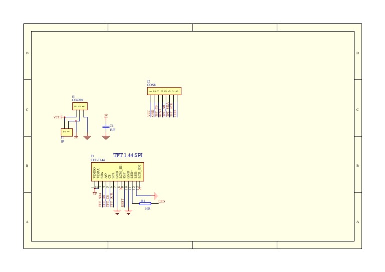 1.44 TFT LCD Schematic | PDF | Science | Electronics