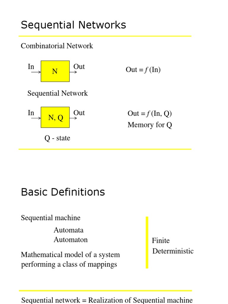 Sequential Networks | PDF | Systems Theory | Theory Of Computation