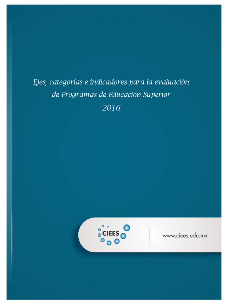 Ejes Categorias e Indicadores para La Evaluacion de Un Programa de Educacion Superior | PDF ...